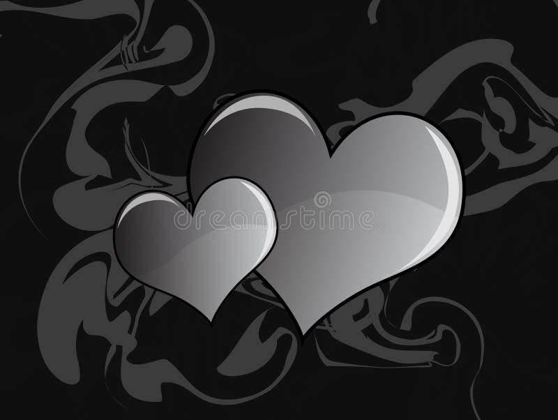 Corazón gris abstracto ilustración del vector. Ilustración de angustia ...