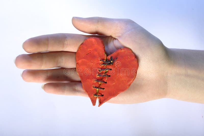 Corazón humano reparado foto de archivo. Imagen de pérdida - 28605148