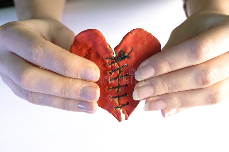 Corazón humano reparado foto de archivo. Imagen de pérdida - 28605148