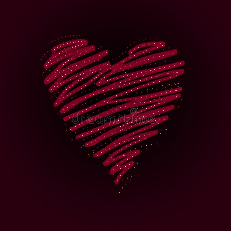 Corazón incompleto stock de ilustración. Ilustración de estilo - 4081694