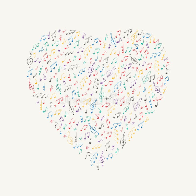 Corazón musical stock de ilustración. Ilustración de moderno - 1752690
