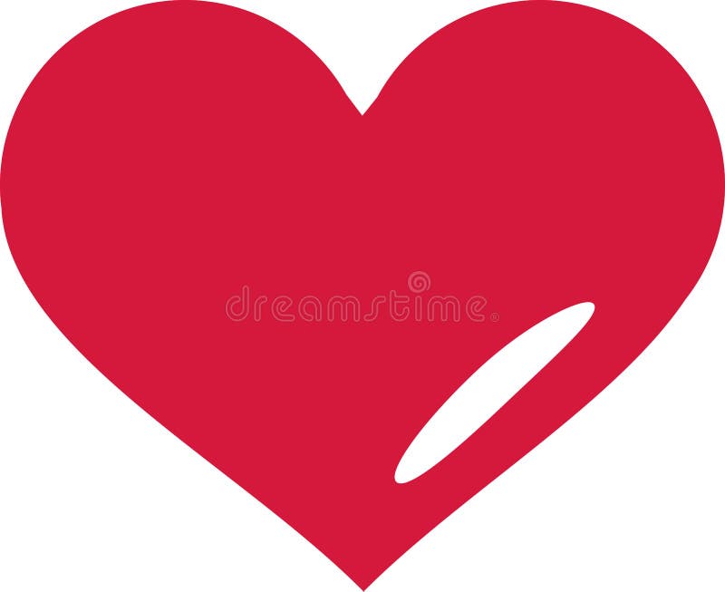 Vector Rojo Perfecto Del Corazón Aislado Ilustración del Vector ...