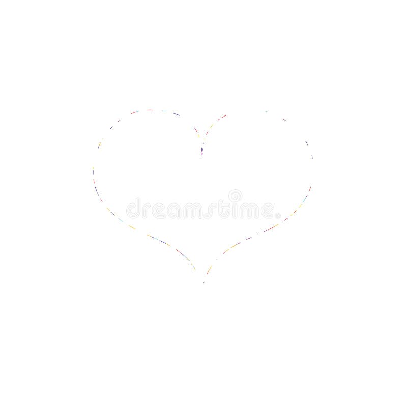 Corazón punteado ilustración del vector. Ilustración de rosa - 128145217