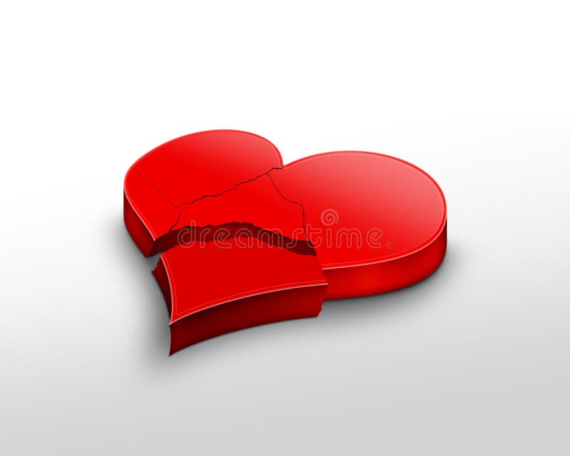 Corazón quebrado stock de ilustración. Ilustración de afecto - 10362946