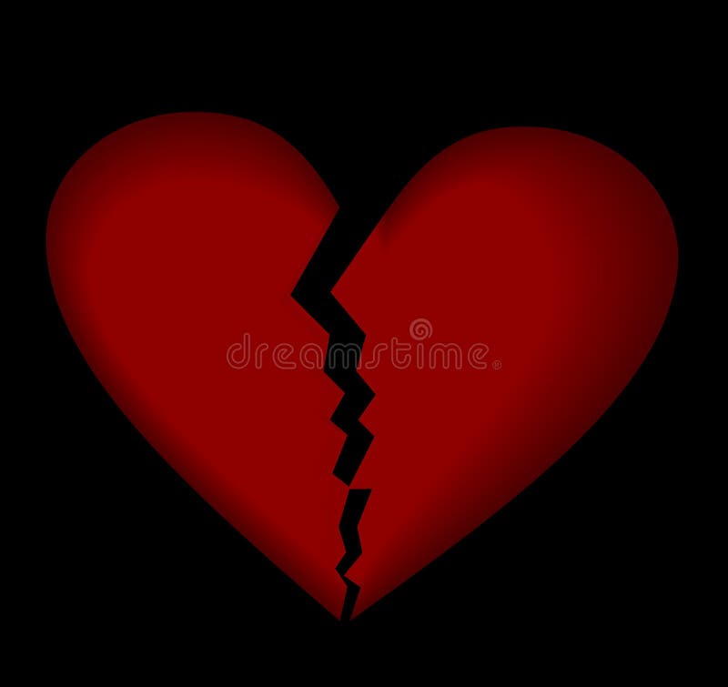 Corazón quebrado ilustración del vector. Ilustración de roto - 12036889