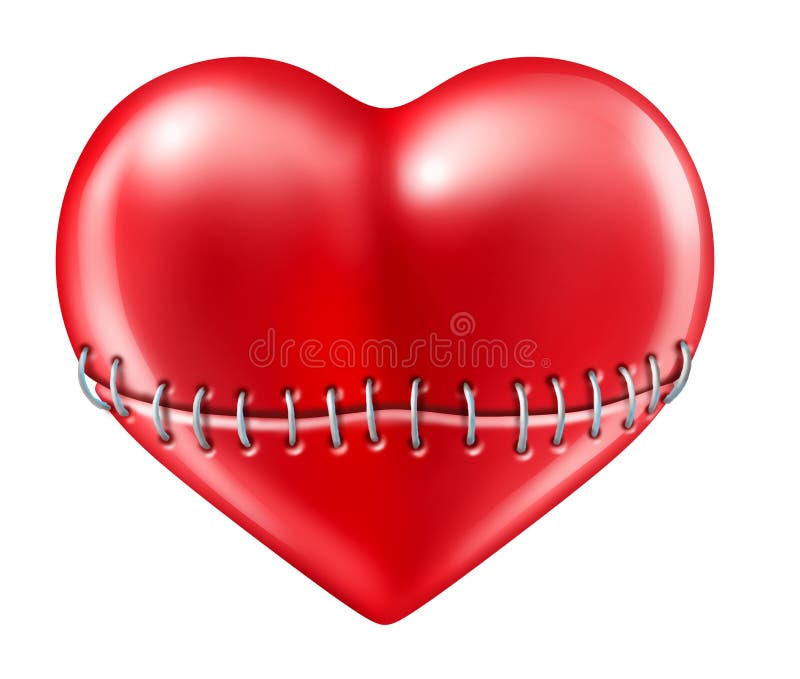 Corazón herido ilustración del vector. Ilustración de enfermedad - 26839722