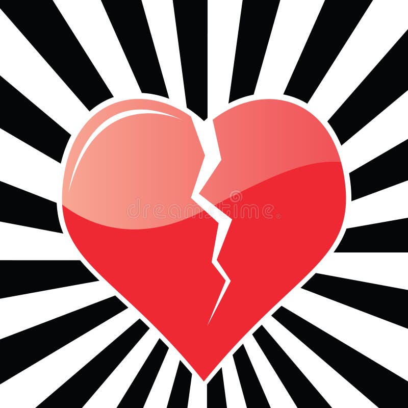 Icono del corazón quebrado ilustración del vector. Ilustración de corte ...