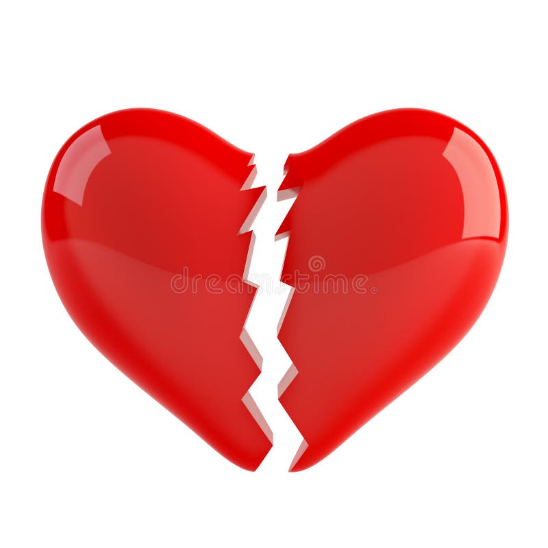 Icono del corazón quebrado ilustración del vector. Ilustración de corte ...