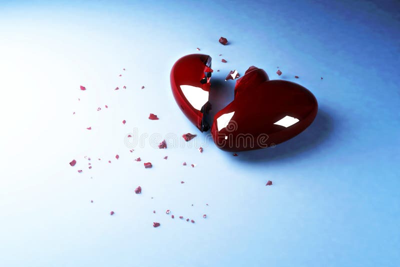 Corazón quebrado stock de ilustración. Ilustración de amor - 4905386