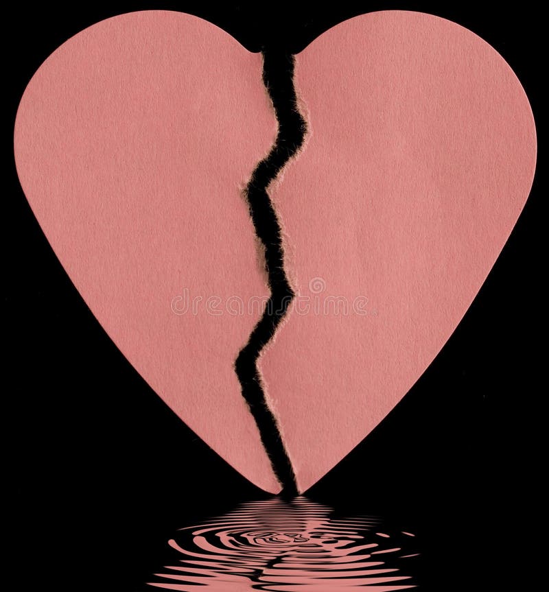 Corazón quebrado imagen de archivo. Imagen de dolor, valentina - 7842677