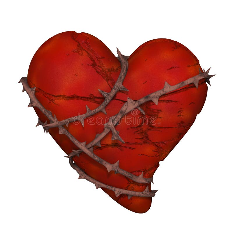 Corazón Quebrado, Mal De Amor Stock de ilustración - Ilustración de ...