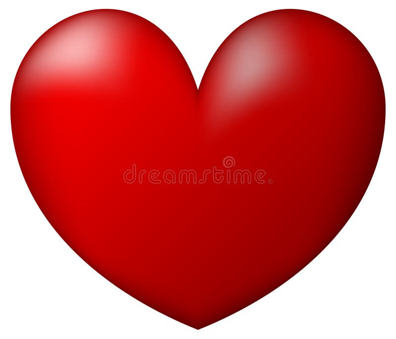 Corazón rojo ilustración del vector. Ilustración de arte - 4080271