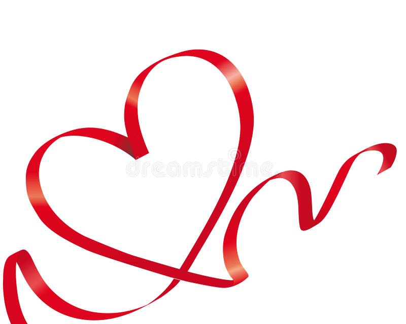 Corazón Rojo Del Amor De La Cinta Imagen de archivo - Imagen de fondo ...