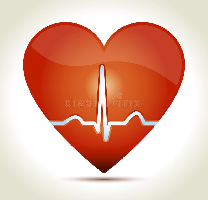 Ritmo Normal Del Sino Del Corazón En Electrocardiograma Ilustración del ...