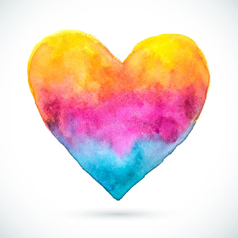 Corazón-Rosado-Amarillo-Azul-forma Ilustración del Vector - Ilustración ...