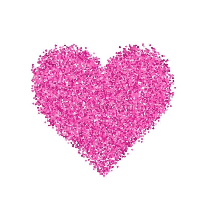 Corazón rosado del brillo ilustración del vector. Ilustración de ...
