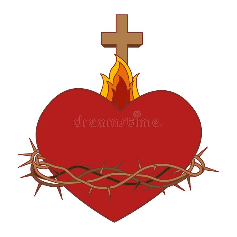 Cruces De Madera Con El Icono Del Corazón En Banderas Coloreadas ...