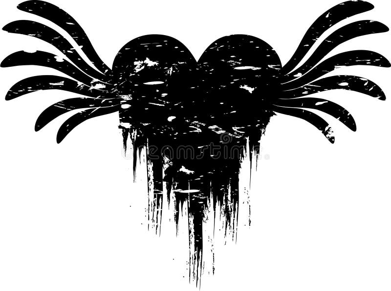 Corazón sucio ilustración del vector. Ilustración de amor - 7802387