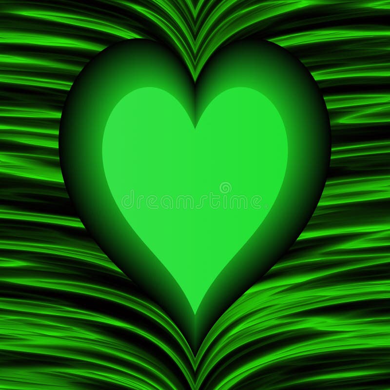 Corazón verde stock de ilustración. Ilustración de tarjeta - 17008754