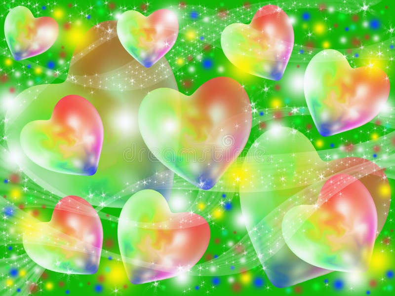 Corazones Abstractos Coloridos Stock de ilustración - Ilustración de ...