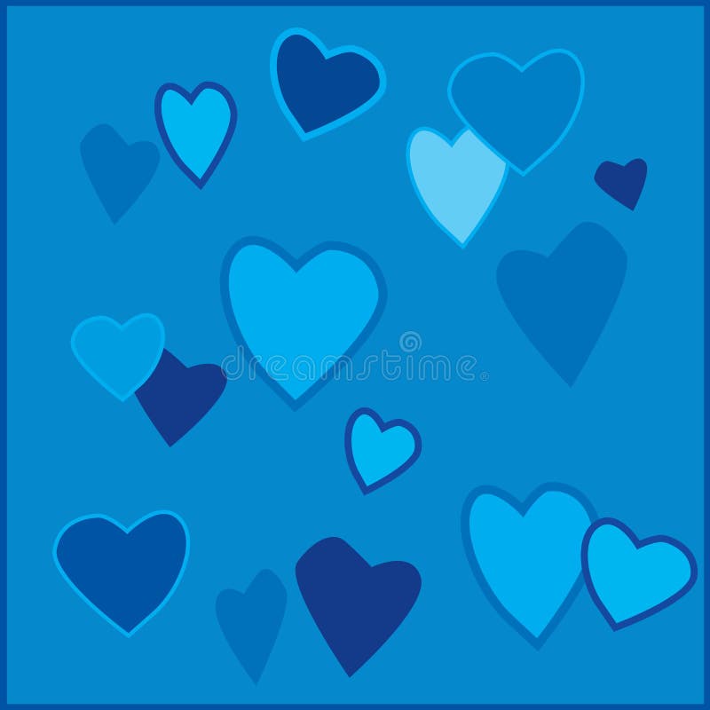 Corazones azules ilustración del vector. Ilustración de lazo - 19508541