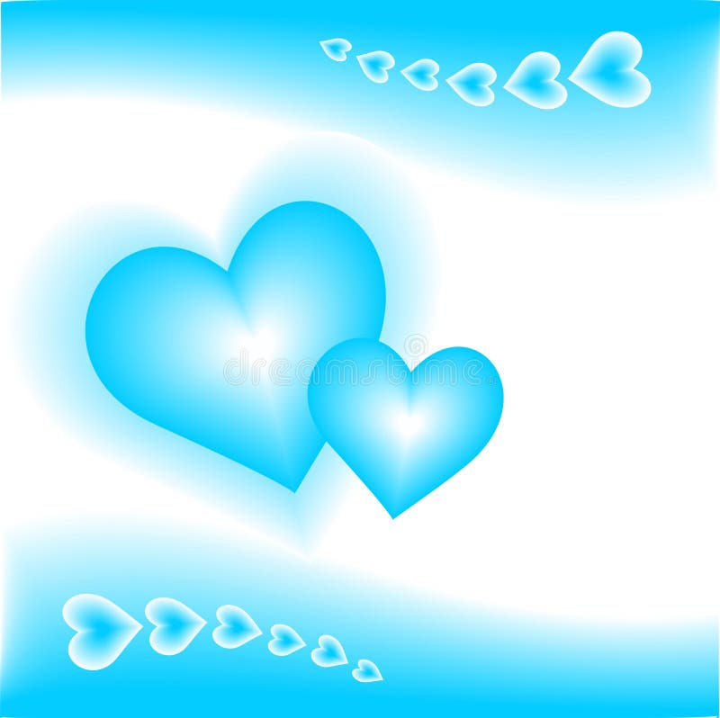 Corazones azules ilustración del vector. Ilustración de romance - 28661341