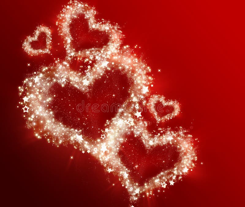 Corazones brillantes stock de ilustración. Ilustración de nadie - 33676893