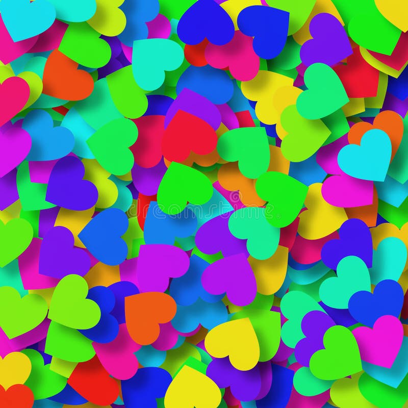 Corazones coloridos stock de ilustración. Ilustración de amor - 4892914