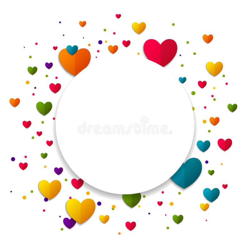 Corazones coloridos stock de ilustración. Ilustración de papel - 70386913