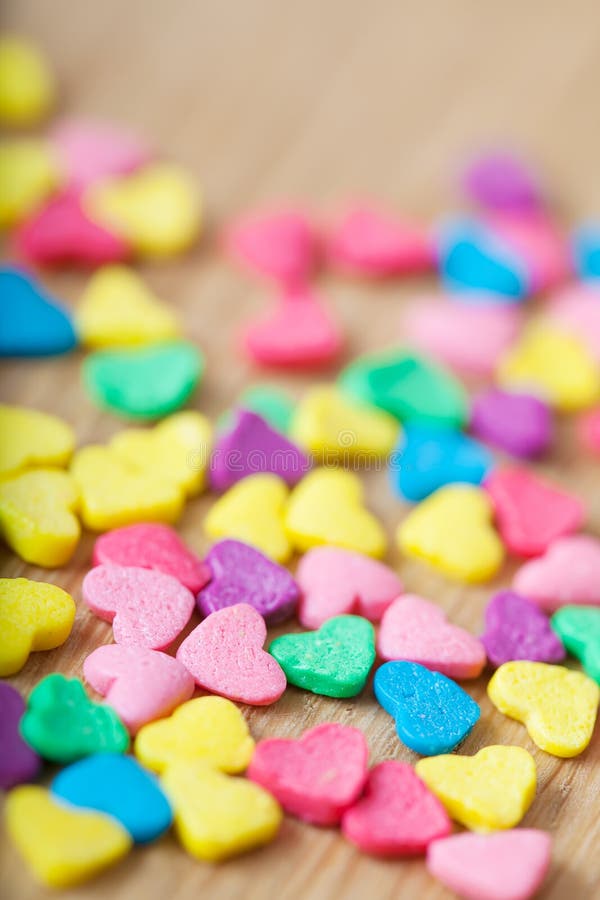 Corazones Coloridos Dulces Del Caramelo Imagen de archivo - Imagen de ...