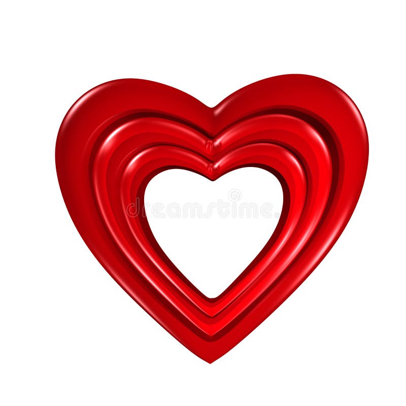 Corazones Con El Espacio En Blanco En El Centro Stock de ilustración ...