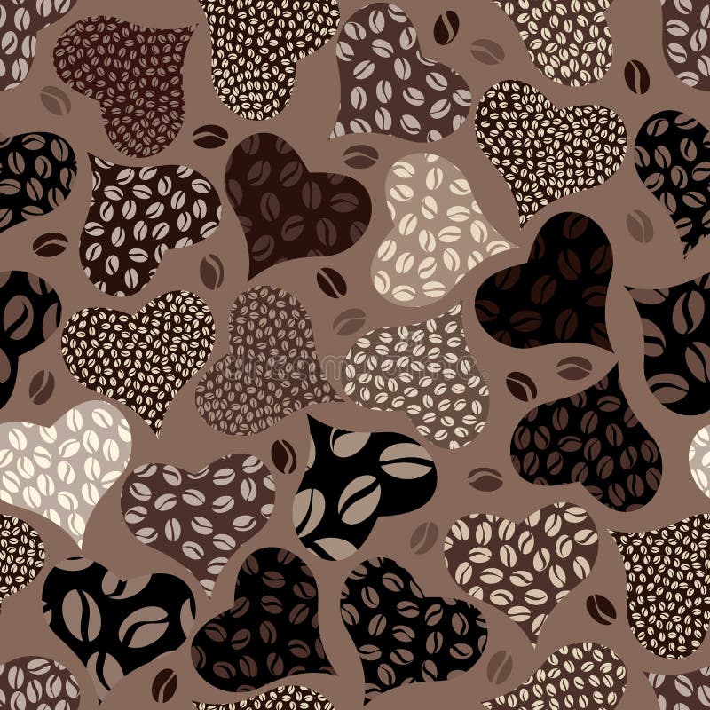 Corazones del café ilustración del vector. Ilustración de extensible ...