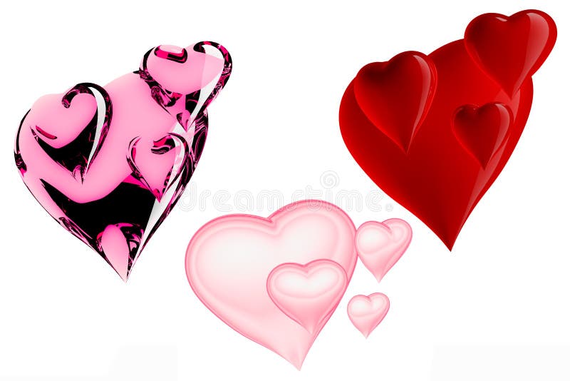 Corazones hermosos stock de ilustración. Ilustración de cubo - 7525633