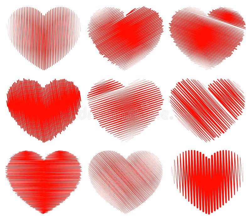 Corazones incompletos ilustración del vector. Ilustración de aislado ...