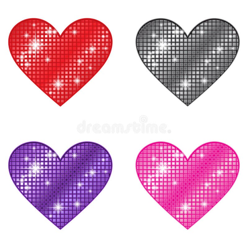 Corazones que brillan ilustración del vector. Ilustración de brillo ...