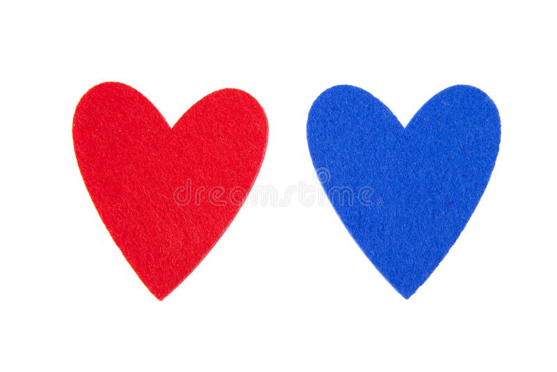 Corazones rojos y azules foto de archivo. Imagen de silueta - 28718586