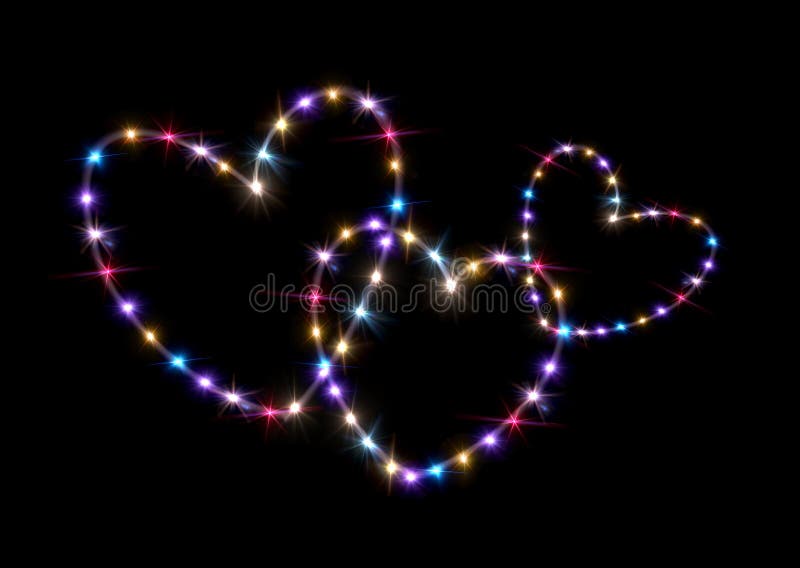 Corazones triples imagen de archivo. Imagen de brillo - 65189401