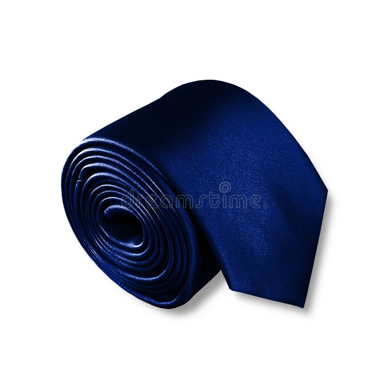 Corbata De Color Azul Aislada En Fondo Blanco Stock de ilustración ...