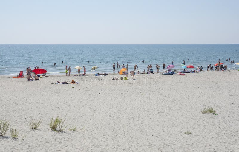 Corbu, Constanta, Romania - August 18, 2019: People Enjoy A Relaxing ...