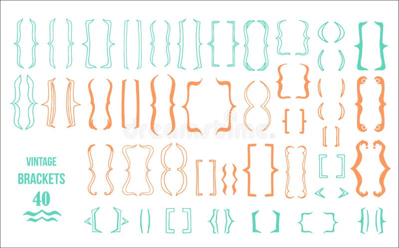 Corchetes ilustración del vector. Ilustración de arte - 50277333