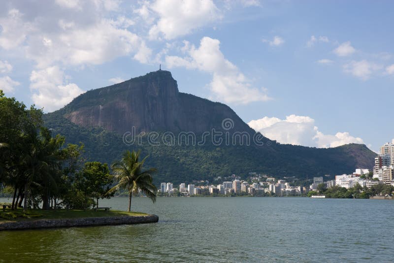 Corcovado Mountain, Rio stock photo. Image of palm, redeemer - 4112292