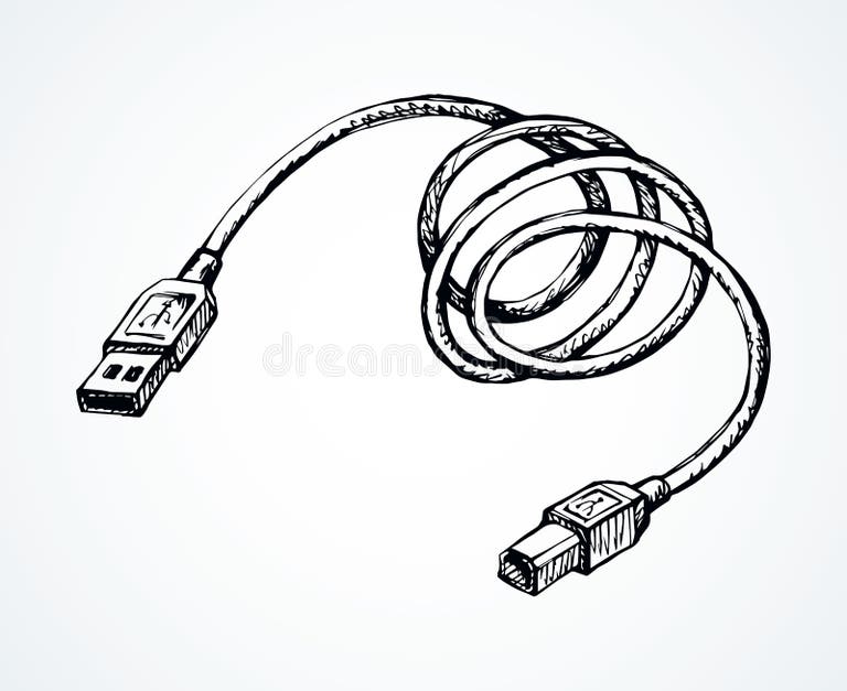 Cell Phone Cord Drawing Stock Illustrations – 87 Cell Phone Cord ...