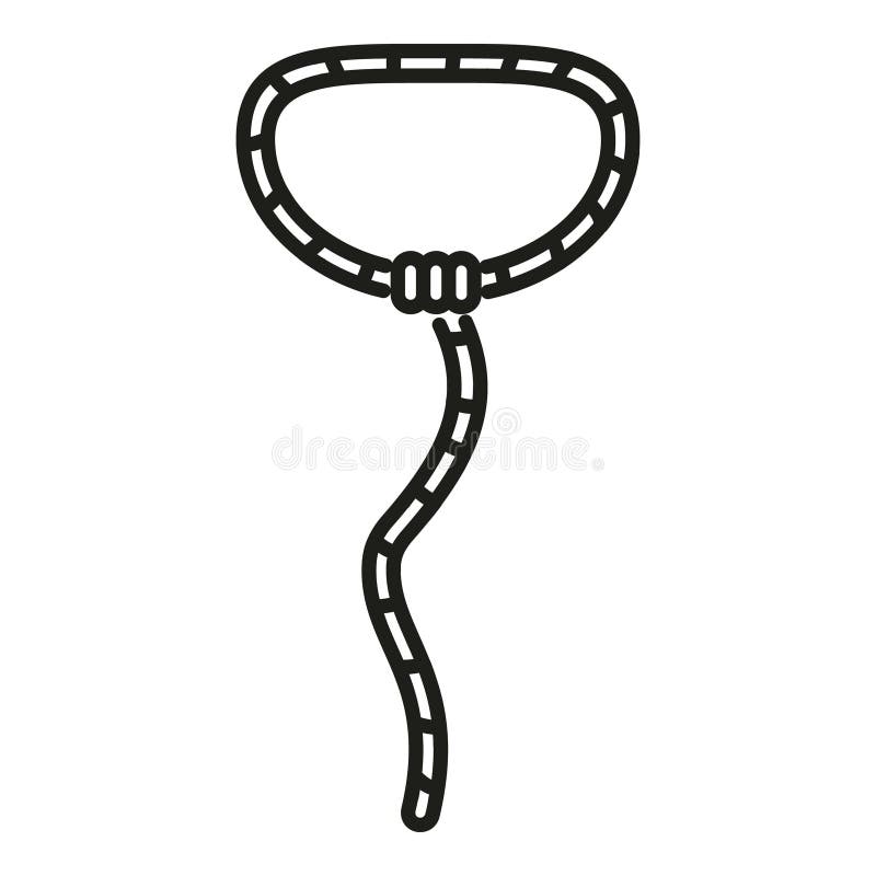 Cord Lasso Icon Outline Vector. Western Rope Stock Illustration ...