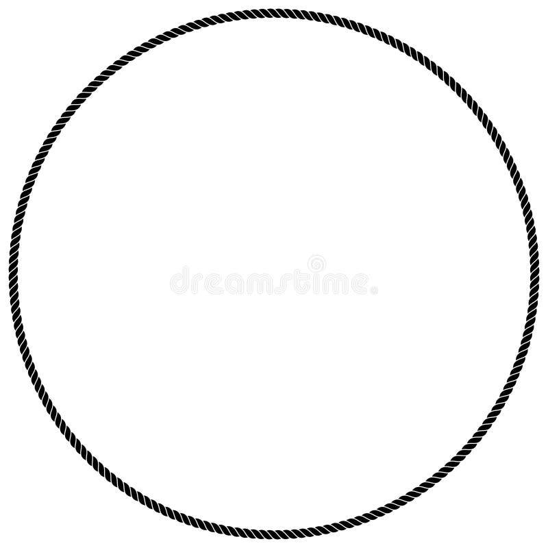 Cord or Rope Vector Circle Symbol in Black. Stock Vector - Illustration ...
