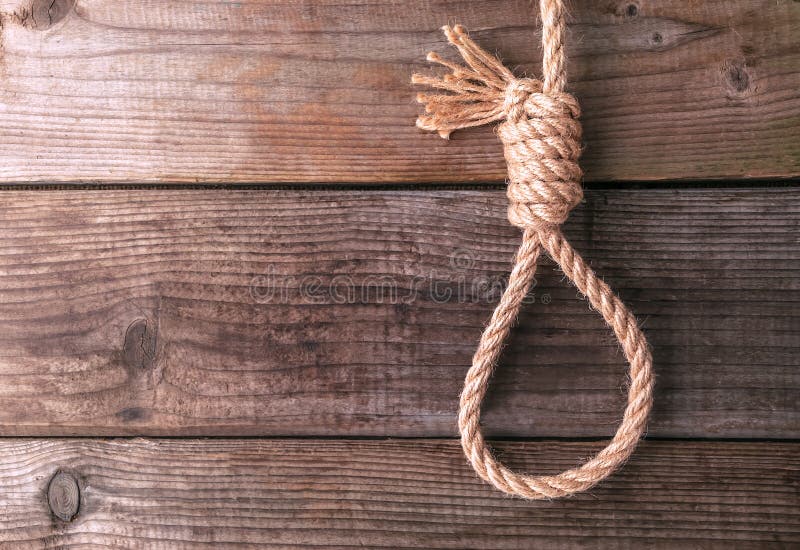 Corda annodata in cappio fotografia stock. Immagine di elemento - 75921622