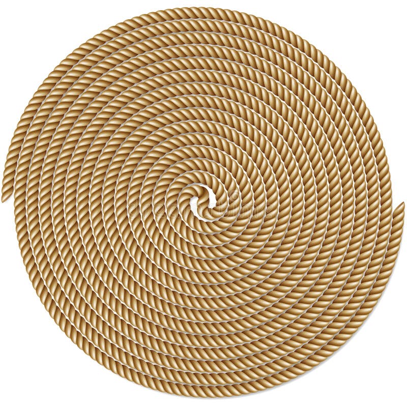 Corda enrolado no círculo ilustração do vetor. Ilustração de gêmeo ...