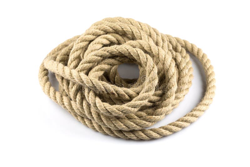 Corda Spessa Torta Su Bianco Fotografia Stock - Immagine di barca ...