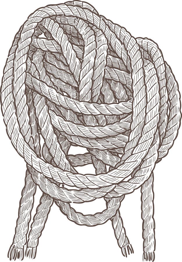 Rope hank stock vector. Illustration of circle, thick - 28093720