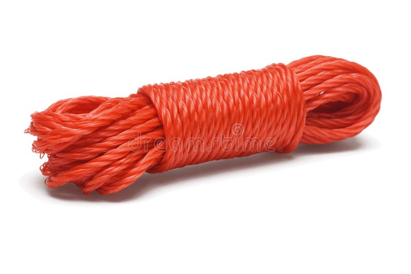 Corde en nylon rouge image stock. Image du chaîne, fond - 16243939