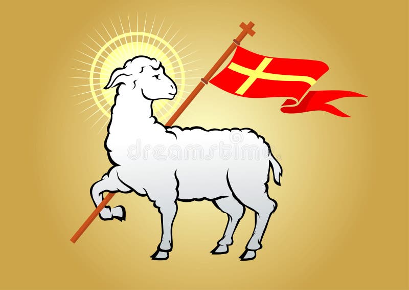 Cordero Del Símbolo De Dios Ilustración del Vector - Ilustración de ...